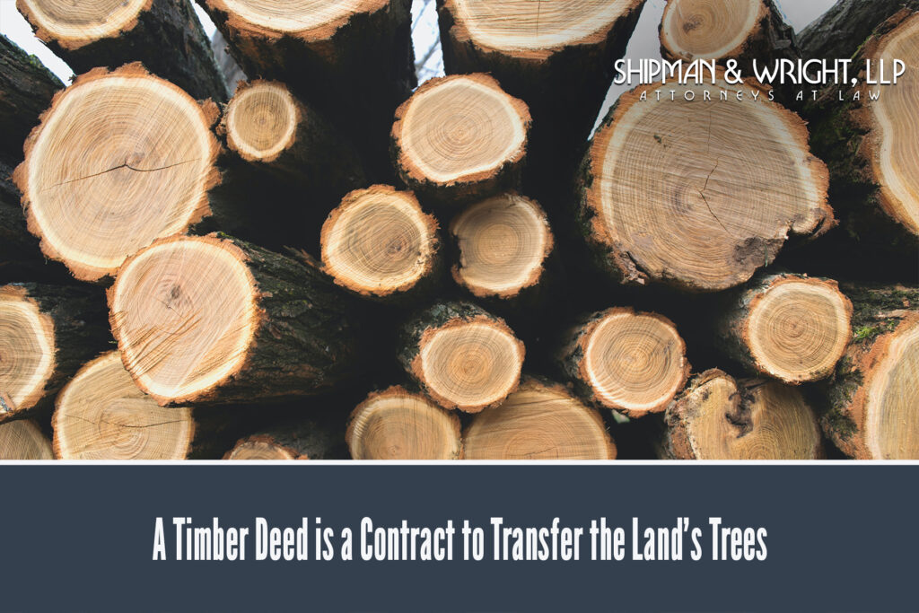 What is a timber deed?